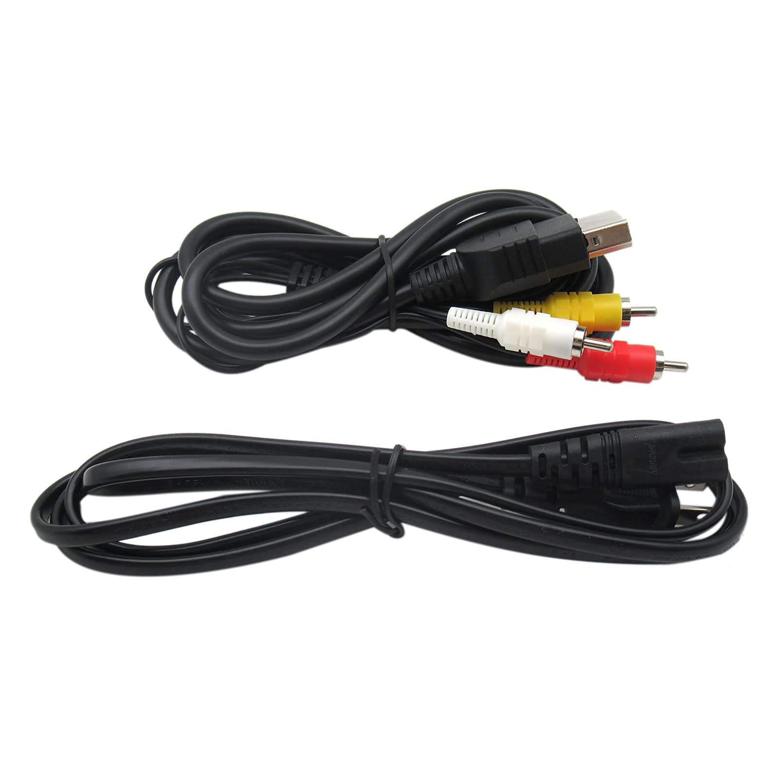 Gxcdizx Audio Video RCA AV Cable and AC Power Supply Adapter Cord for Xbox Game