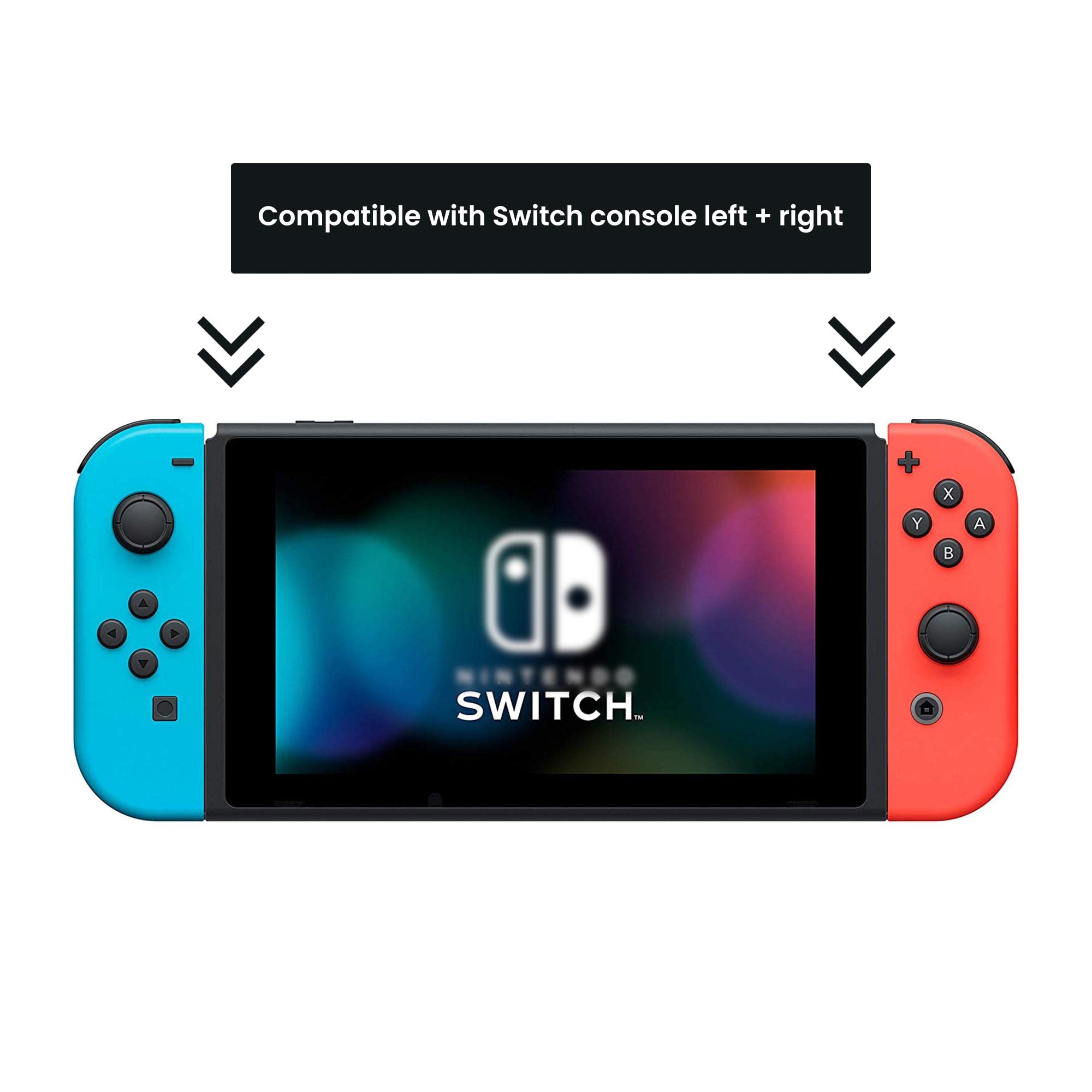 Avericht Replacement Left Slider Rail with Ribbon cable for Nintendo Switch Console, Metal Slider Bracket Replacement Part. (Left+Right)