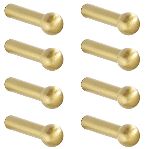 Coat Hook 8 Pack Gold Towel Hook Retro Brushed Brass Wall Robe Hangers with Screws for Bathroom, Bedroom and Kitchen Hanging Coat, Hat, Scarf, Robe & Bag ( Color : B )