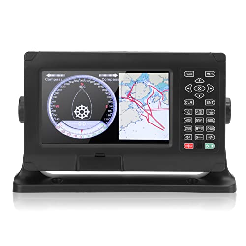 Aramox 8in High Accuracy Fish Finder Chartplotter GPS BDS Waterproof Keyed Assist Chartplotter Fish Finder for Marine