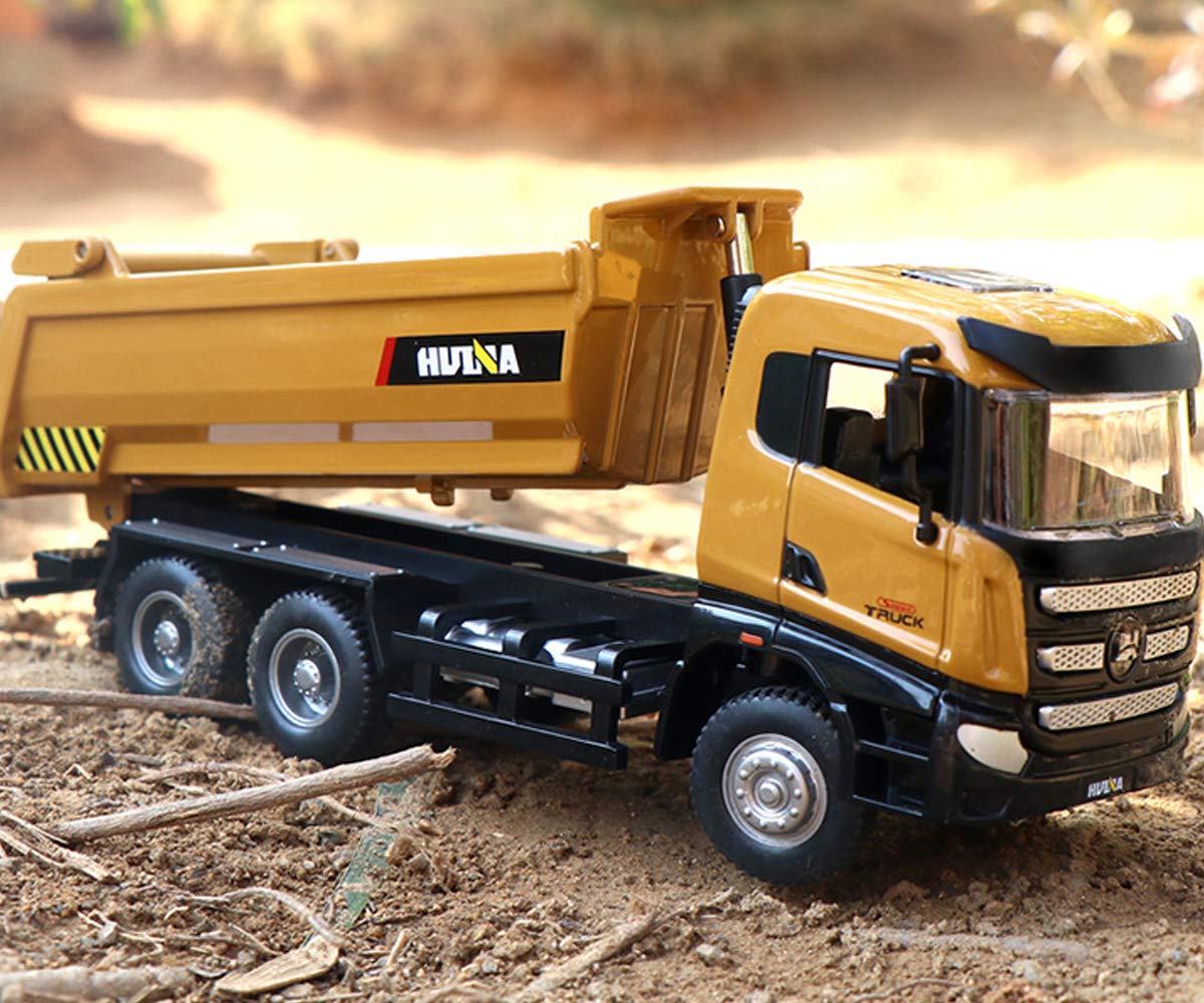 Gemini&Genius Construction Dump Truck Toy, Heavy Duty Alloy Construction Toys Vehicle, 1:50 Scale Diecast Site Dumper, Toy Trucks for Kids 8,9,10,11,12 Year Old and up