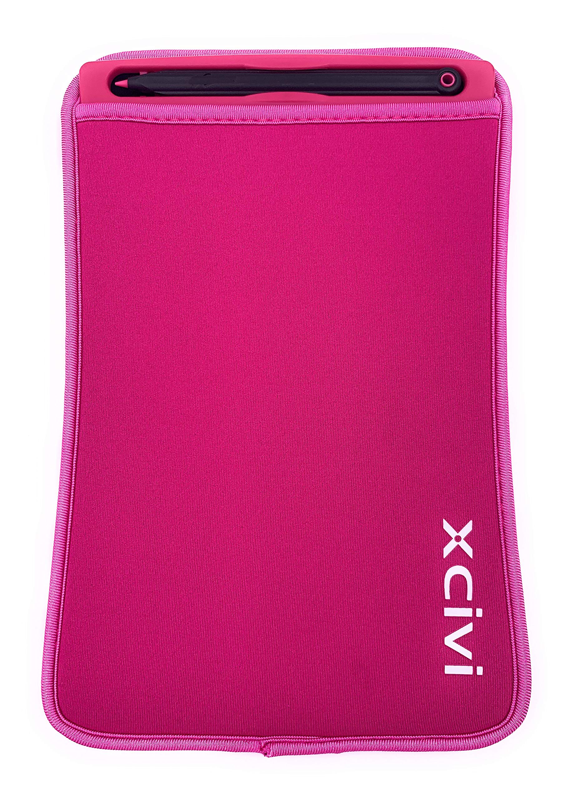 Neoprene Sleeve Case for Boogie Board Jot 8.5 LCD eWriter Board and Basics Reusable Writing Pad (Pink)
