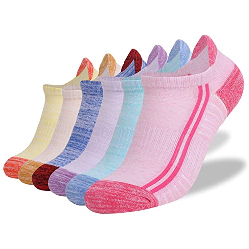 Arashi Women's Low Cut Heel Tab Performance/Athletic Cotton Socks for Running, Tennis, and Casual Use (6 pairs) (Mix)