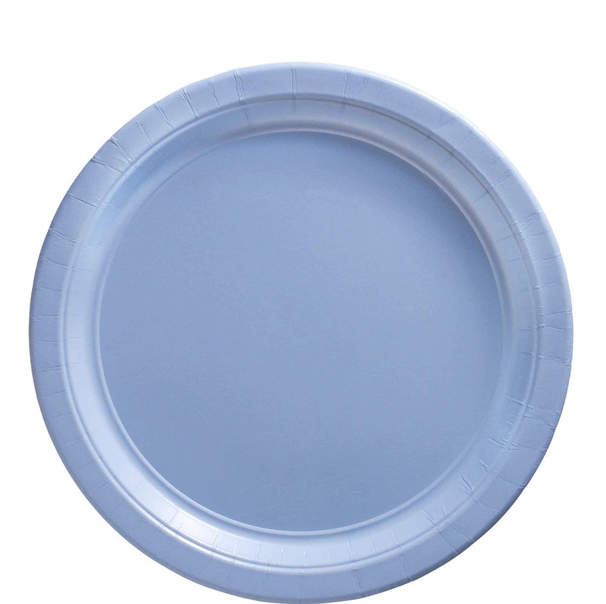 Amscan Round Dinner Paper Plates, 10 inches, Pastel Blue