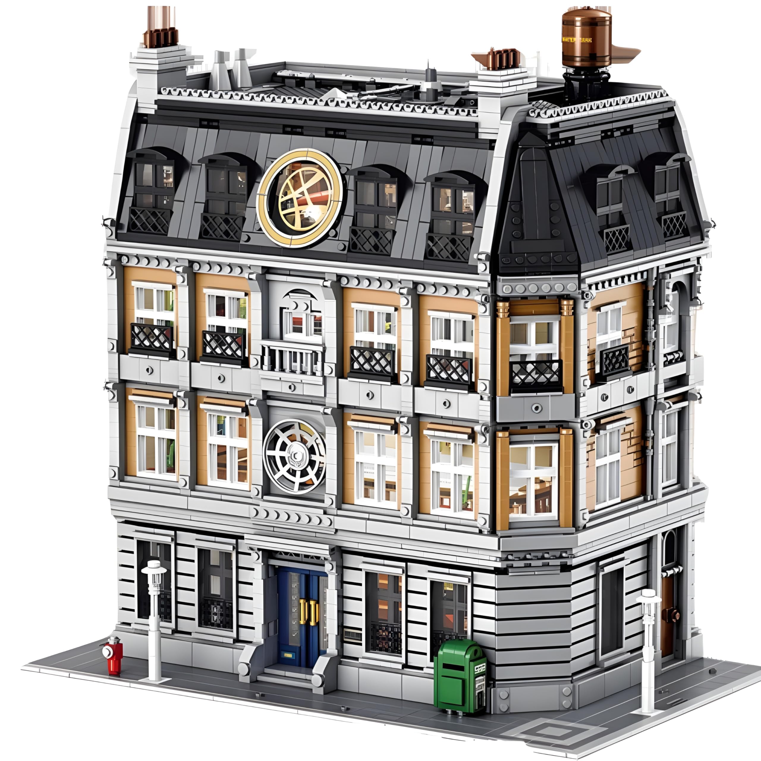 General Jim's New York Sanctorum Sanctum - Magic Library Santuary Modular City Bulding Blocks Set | Compatible with Lego City Sets and All Major Brands