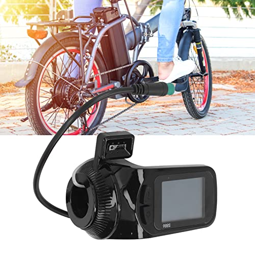 Astibym Electric Bike Display, Water Proof ABS Material E Bike LCD Display for Home