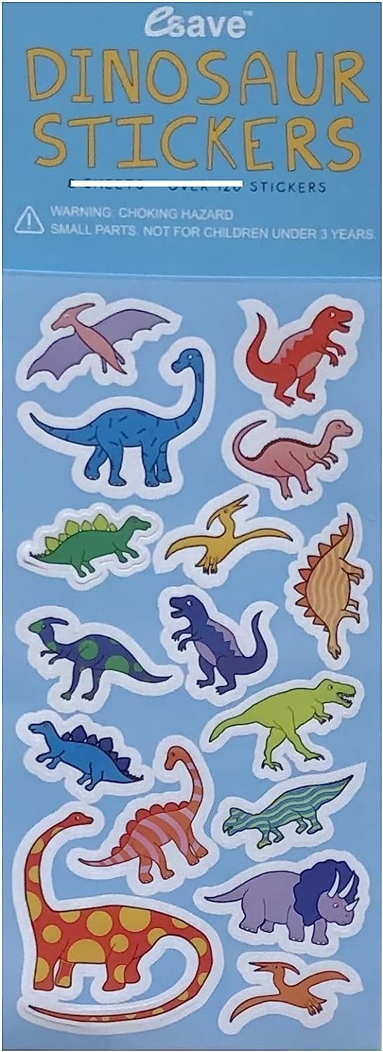 Barbie Birthday Party Supplies Bundle Pack includes 16 Plastic Favor Loot Bags and 1 Dinosaur Sticker Sheet