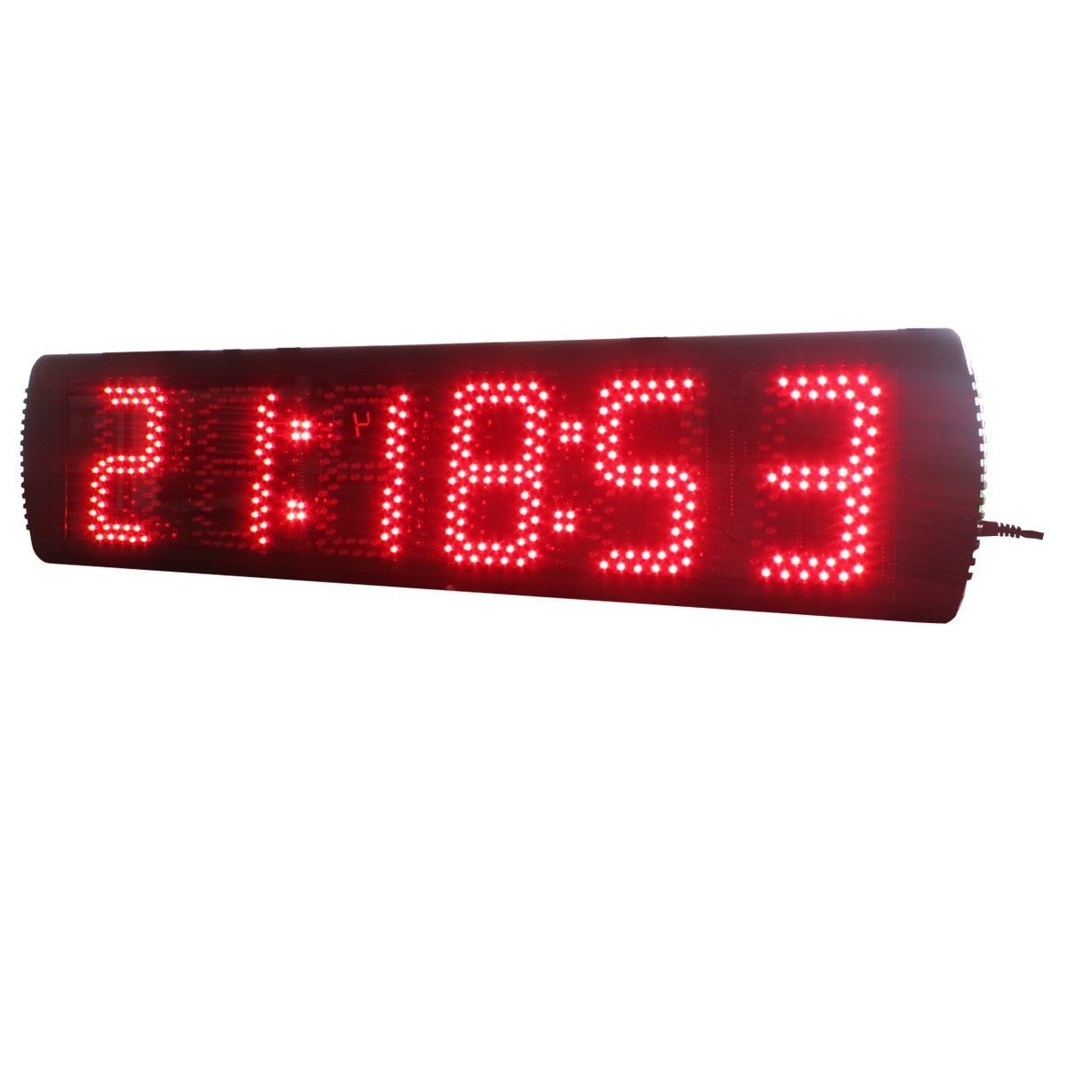 AZOOU 5-inch Hight Character Single Sided LED Sport Timing Clock Countdown/up Timer with IR Remote Control Red Color