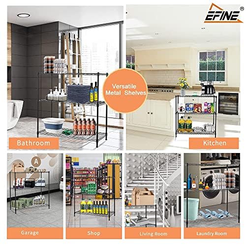 Catalina Creations 3-Shelf Heavy Duty Storage Wire Shelving Unit Adjustable for Restaurant Garage Pantry Kitchen Garage Rack (36W x 16D x 36H)
