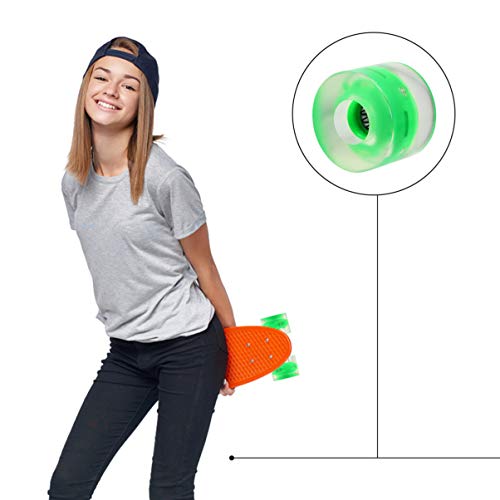 BESPORTBLE Skateboard Wheels with Bearings 60mm Longboard Wheels Cruiser Wheels Street 4pcs