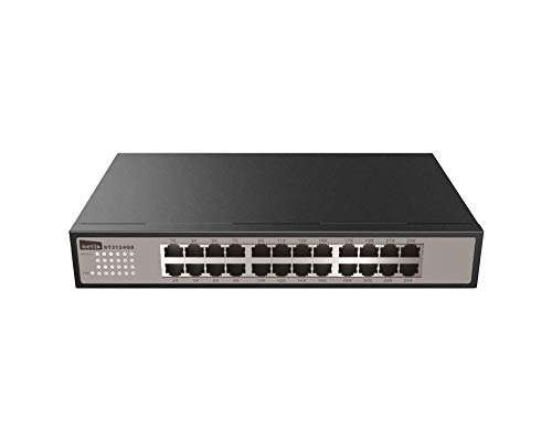Netis ST3124GS 24 port Unmanaged 10/100/1000M Gigabit Switch, Desktop Ethernet Splitter, Ethernet Hub, Plug and Play, Fanless Quite, Traffic Optimization, Sturdy Metal Desktop size, expandable to standard 19 inch rack mount with included mounting bracket,