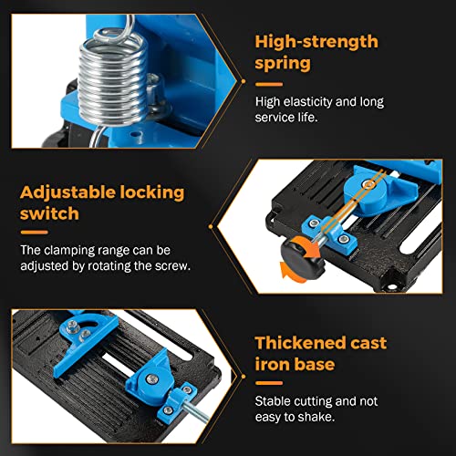 BEAMNOVA Upgraded Angle Grinder Stand,Angle Grinder Fixed Holder Conversion Cutting Machine Table,Handle Adjustable 45 Degree with Clamp Protective Cover