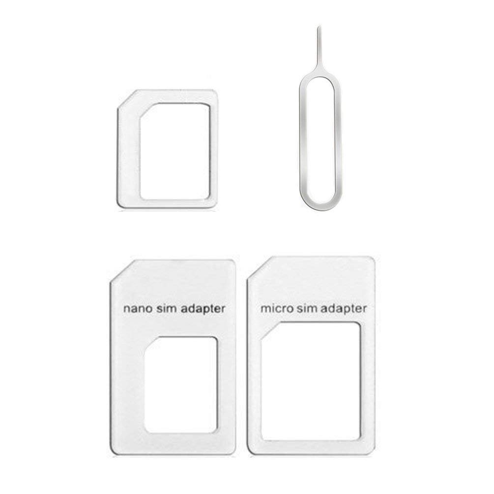 Nano SIM Card Adapter 4 in 1 Converter Kit to Micro/Standard for All Mobile Devices 2pcs