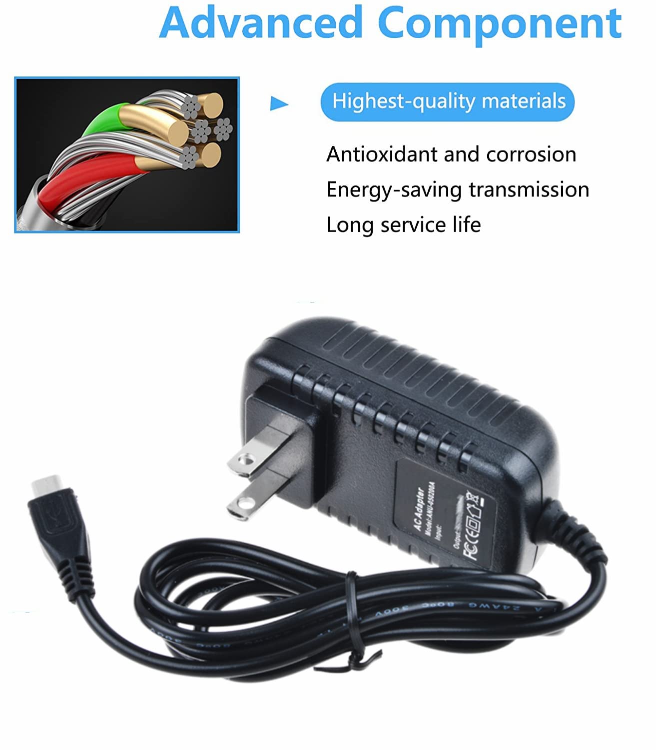 Dysead AC Adapter Charger Power Cord for SEGA Genesis Flashback 2018 AtGames Console 85 Classic Games Wireless Controller