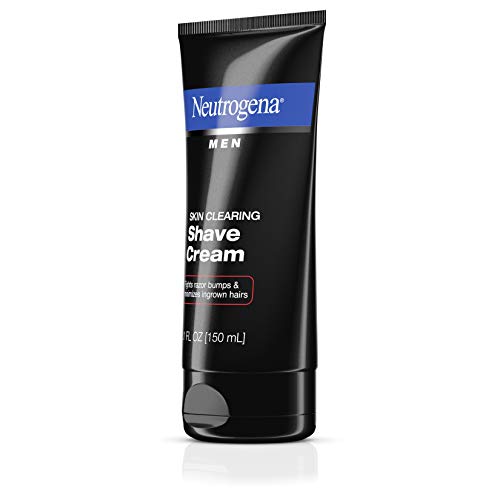 Neutrogena Men Skin Clearing Shave Cream, Oil-Free Shaving Cream to Help Prevent Razor Bumps & Ingrown Hairs, 5.1 fl. oz