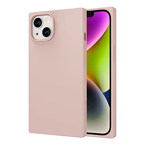 Cocomii Square Case Compatible with iPhone 13 Mini - Silicone, Slim, Matte, Soft Touch, Microfiber Lining, Fingerprint Resistant, Anti-Scratch, Shockproof (Chalk Pink)