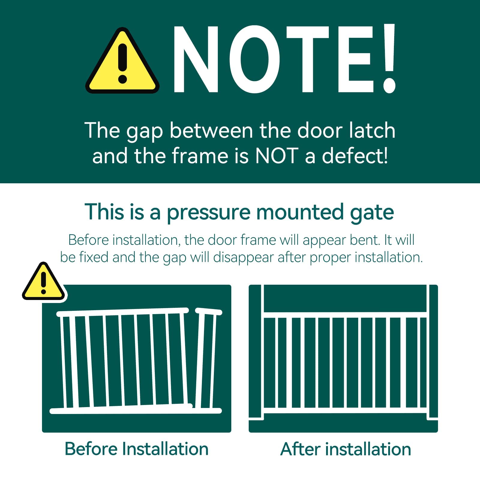 BABELIO 29-55 Inch Extra Wide Baby Gate, Metal Auto Close Dog Gate, Pressure Mounted Pet Gate for Doorways, NO Tools Needed NO Drilling, with Wall Cups, Black