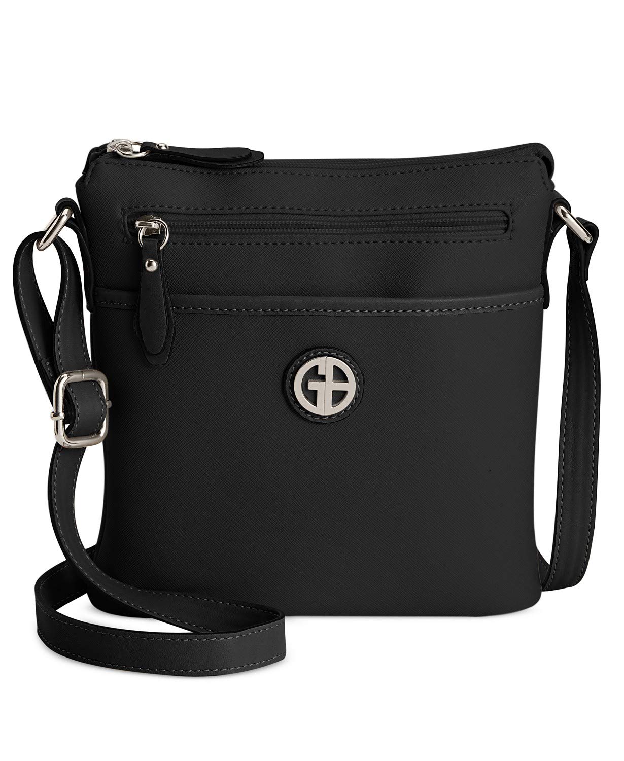 Giani Bernini Women's Saffiano Crossbody Bag | Black/black/silver - One Size