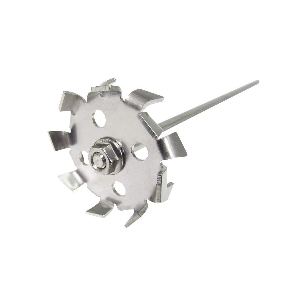 ZCBYBT Dispersing Impeller Machine Blade Paddle Impeller Stainless Steel Overhead Mixer Stirring Rod Suitable for Occasions Where Liquid Mixing is Required,8 * 250 * 80mm
