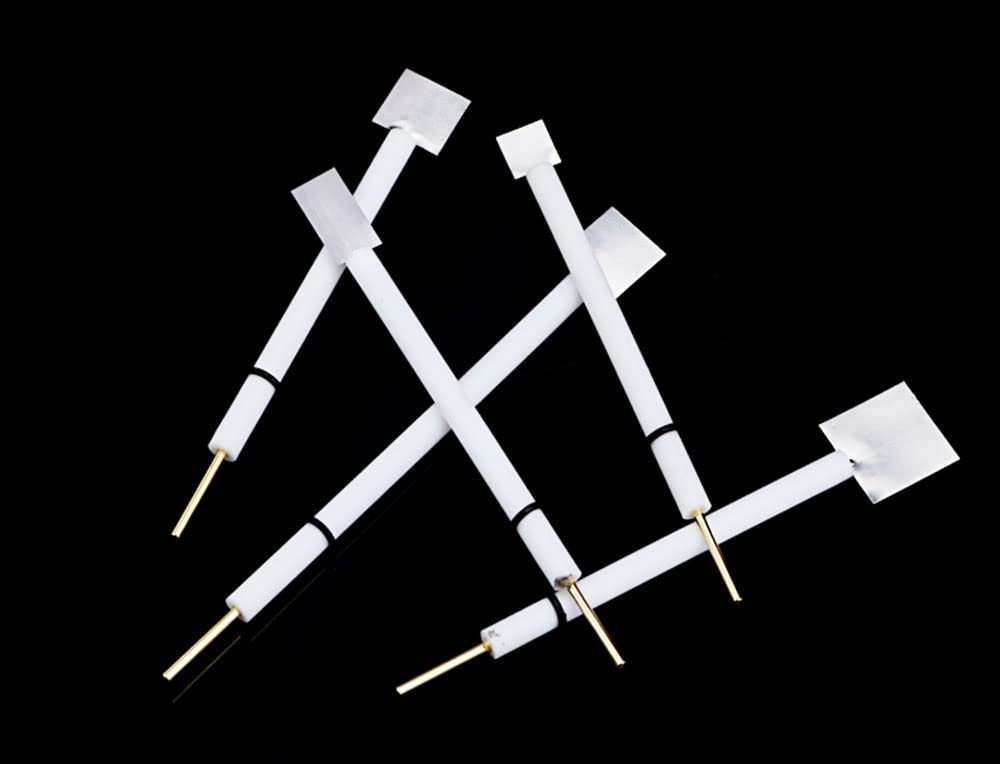 Platinum Electrode, Electrochemistry Electrolytic Analysis Pt Electrodes, Purity 99.99% Platinum Plate Electrode, Coated with PTFE Insoluble Anode for Substance Analysis 1 Pcs (15X15X0.1mm)