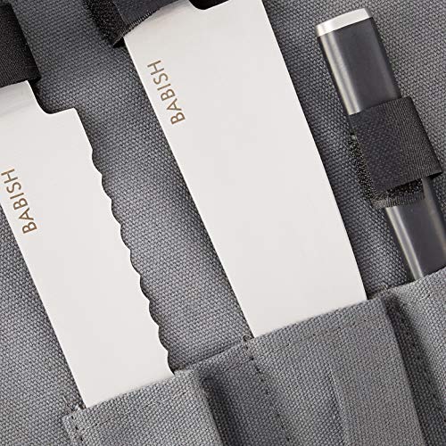 Babish German High-Carbon 1.4116 Steel Cutlery, 3-Piece (Chef Knife, Bread Knife, & Pairing Knife) w/Kitchen Knife Roll