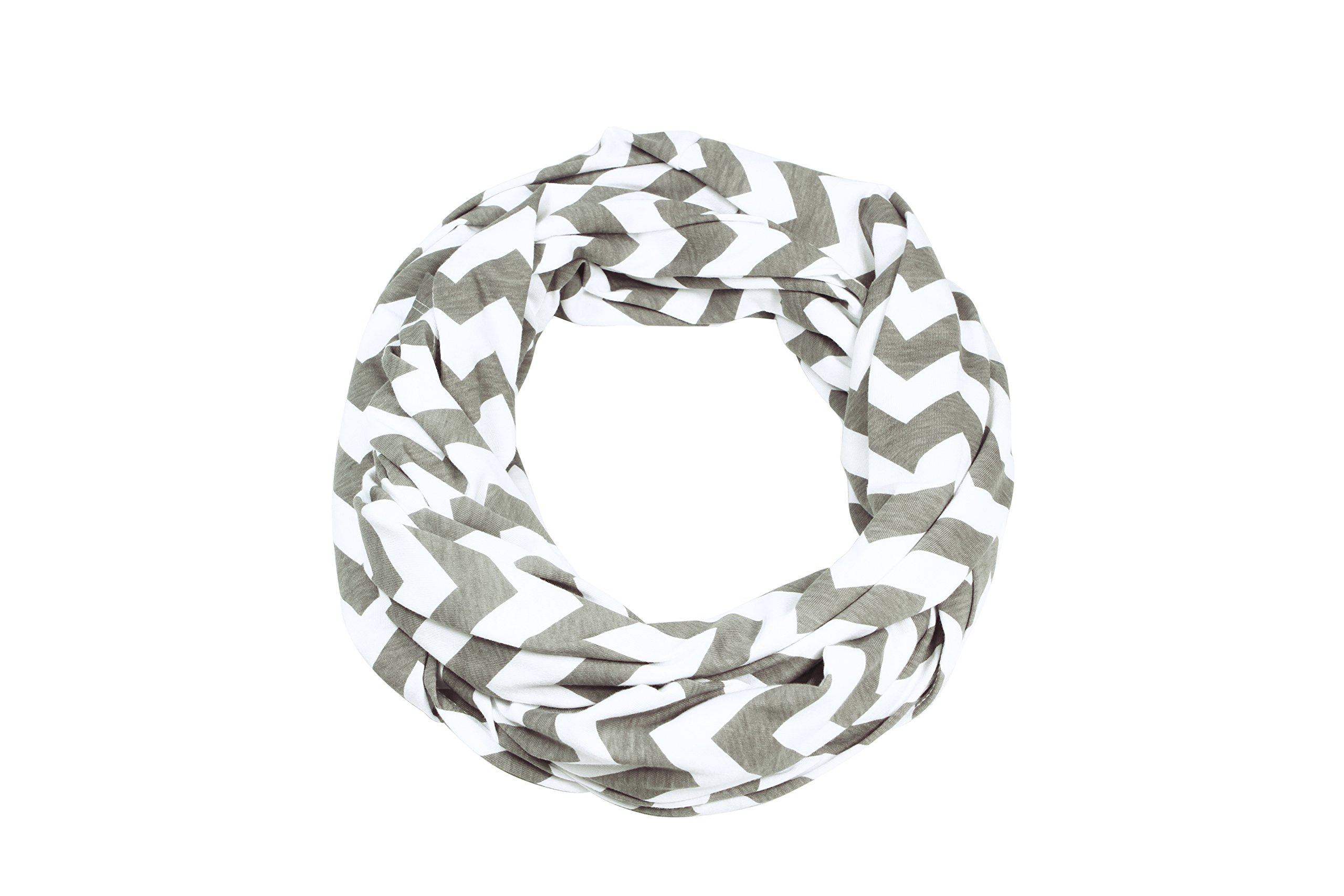 Itzy Ritzy Breastfeeding Cover and Infinity Nursing Scarf β Nursing Cover Can Be Worn as a Scarf and Provides Full Coverage While Nursing Baby, Gray Chevron