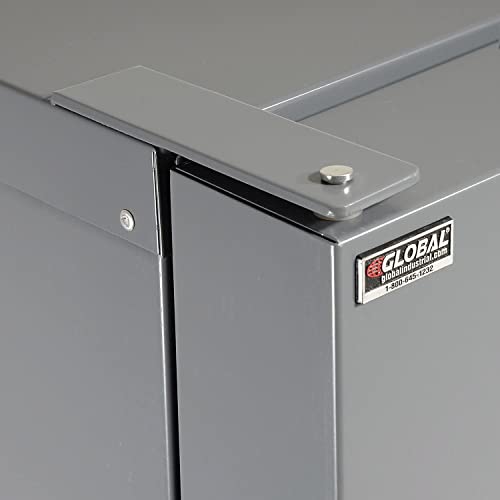 Global Industrial Bin Cabinet with 156 Yellow Bins, 38x24x72, Assembled