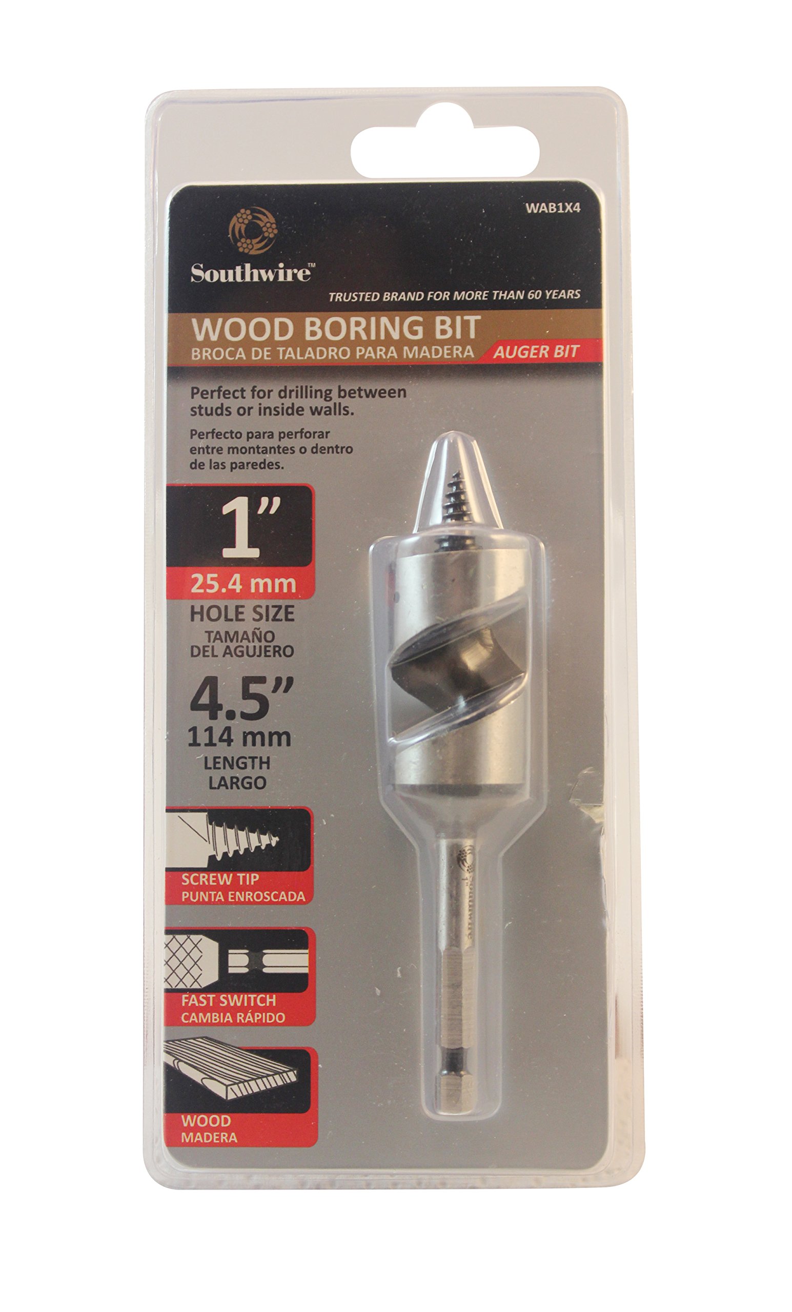 Southwire BIT; WOOD AUGER 1" X 4.5" (WAB1X4-1/2)