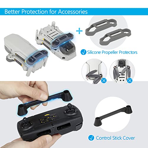 Case for Mavic Mini JSVER Carrying Case Compatible with DJI Mavic Mini/Mini SE, Hard Protective Case Travel Bag for DJI Mavic Mini Drone Accessories with Propeller Protectors and Control Stick Cover