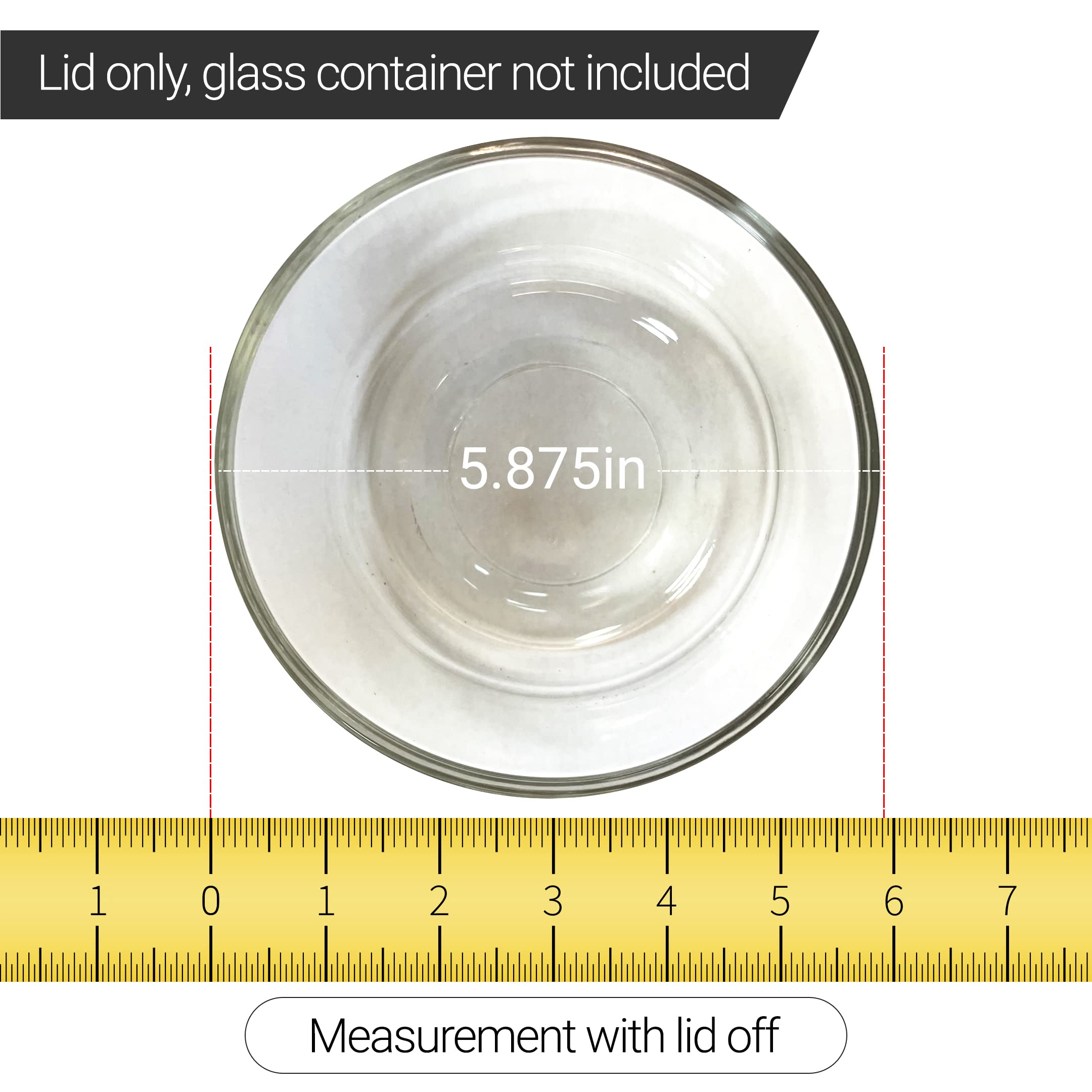 Replacement Lid for Pyrex 6" Storage Plastic Cover 4 Cup Bowl Dish 7201-PC Red (4-Pack)