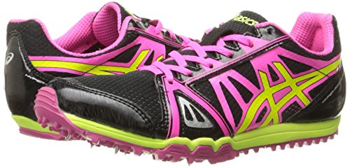 ASICS Women's Hyper Rocketgirl XC Spike Shoe, Black/Hot Pink/Flash Yellow, 11 M US