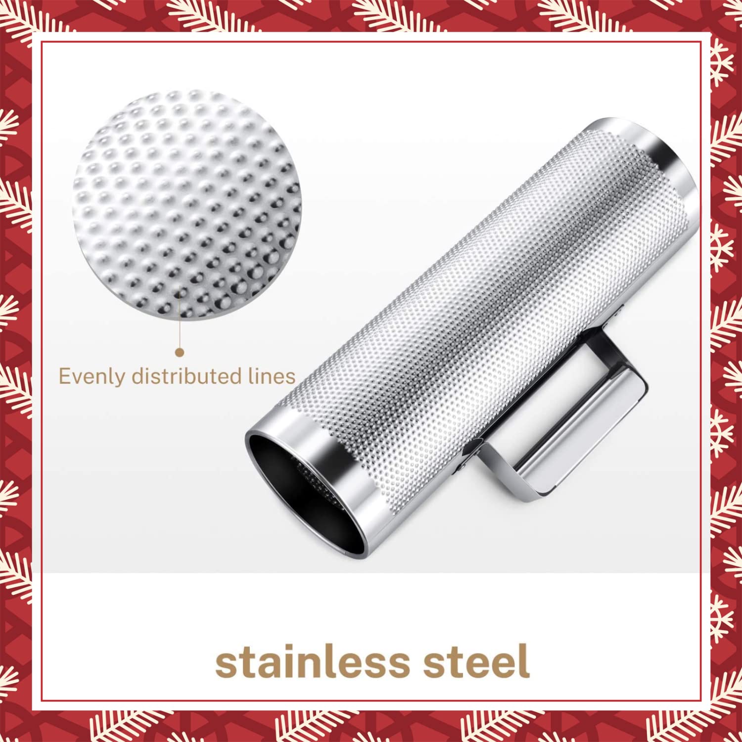 Eastar Stainless Steel Guiro Instruments Latin Percussion Instrument Shaker Musical Instruments 4" x 12" Metal Guiro with Scraper