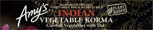 Amy's Frozen Meals, Indian Vegetable Korma, Made With Basmati Rice, Organic Vegetables, Gluten Free Microwave Meals, 9.5 Oz