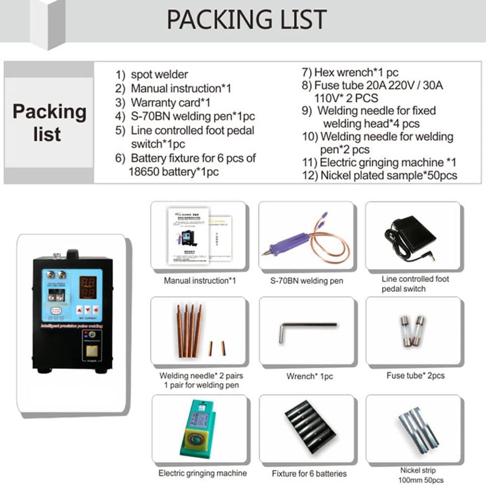 Battery Welding Machine, 0.35mm Automatic Induction Pulse Spot Welder,Portable Pulse Welding Machine for Battery Pack, Battery Spot Welder and Soldering Station