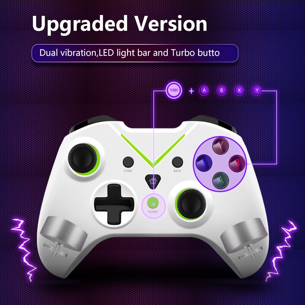 Beproess Wireless Controller for Xbox one, Built-in Dual Vibration 2.4HZ gamepad Compatible with Xbox One/One S/One X/Series S/Series X/PS3/Windows 10