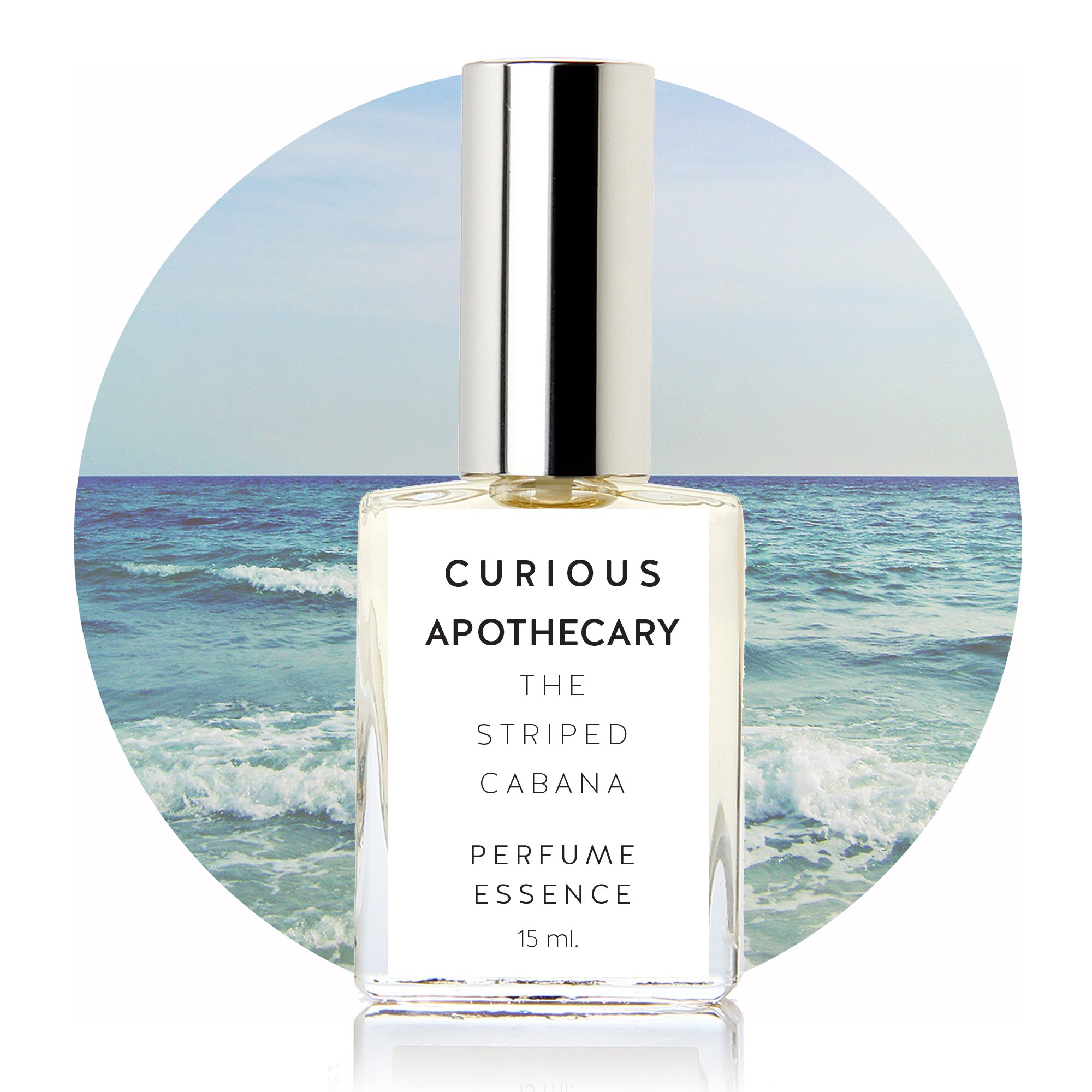 Curious Apothecary The Striped Cabana Tropical Coconut Floral perfume for women. 15 ml