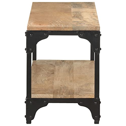 Coffee Table,Couch Table,Rustic Table,Side Table,Farmhouse Table,Living Room Table,Console Table,Vintage Style,Accent Table,for Home,Office,Living Room,Dining Room,35.4"x11.8"x15.7" Solid Mango Wood