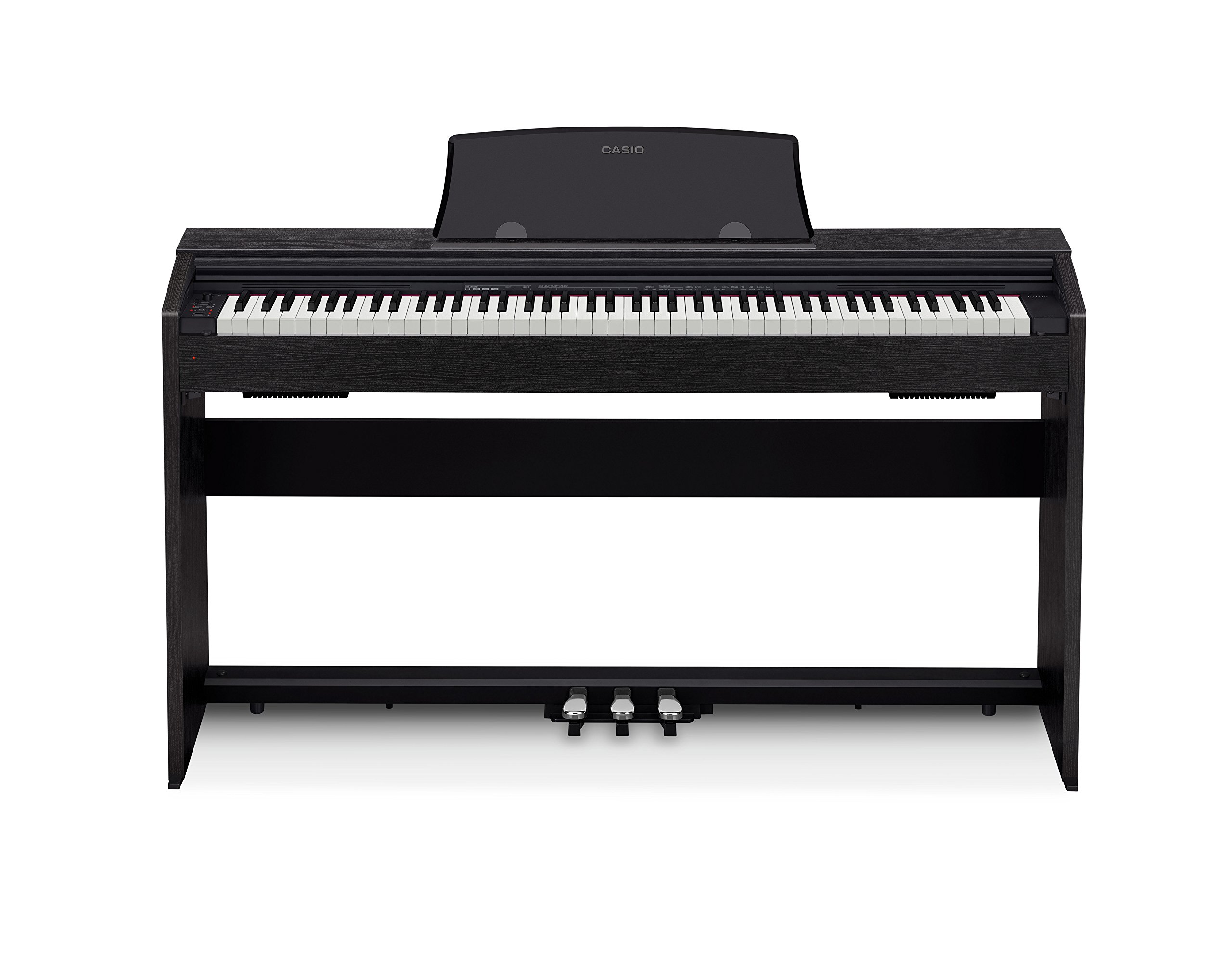 Casio Privia PX-770 Digital Piano - Black Bundle with Furniture Bench, Headphones, Piano Book, Online Piano Lessons, Instructional DVD, and Austin Bazaar Polishing Cloth