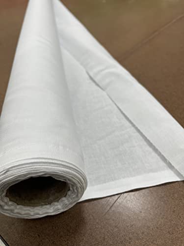 Bleached White 100% Cotton Muslin Fabric/Textile - Draping Fabric - by The Yard (60in. Wide) (1 Yard)