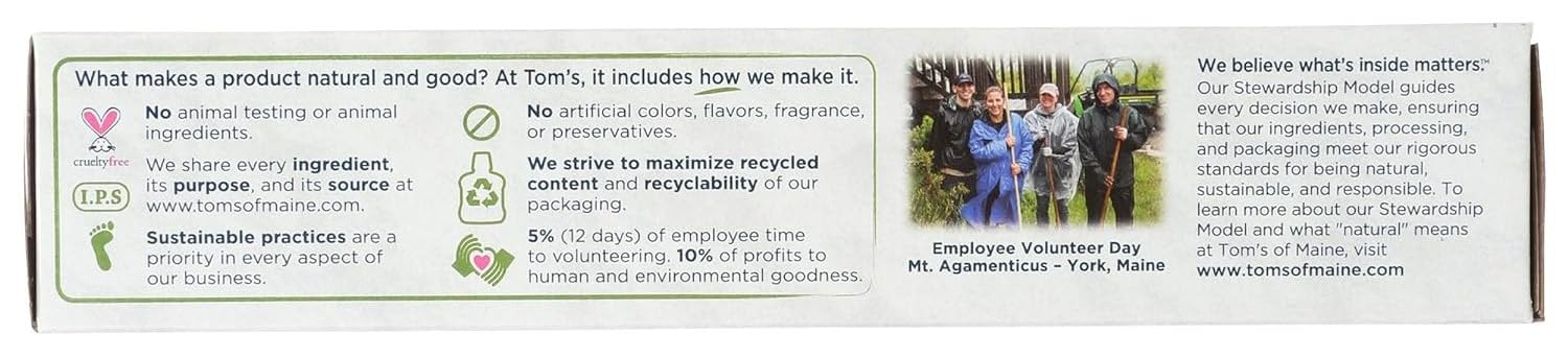 Tom's of Maine Antiplaque Plus Whitening Gel, Spearmint 4.7 oz (Pack of 4)