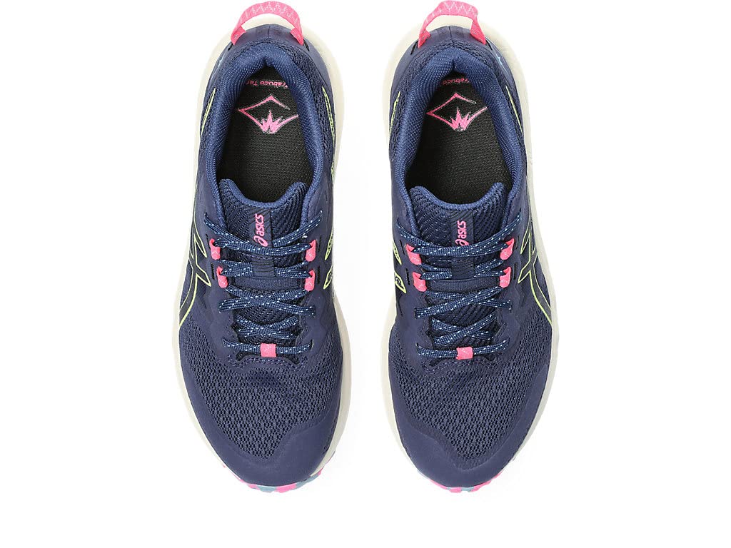 ASICS Women's Trabuco Terra 2 Shoes, 9, DEEP Ocean/Lime Green
