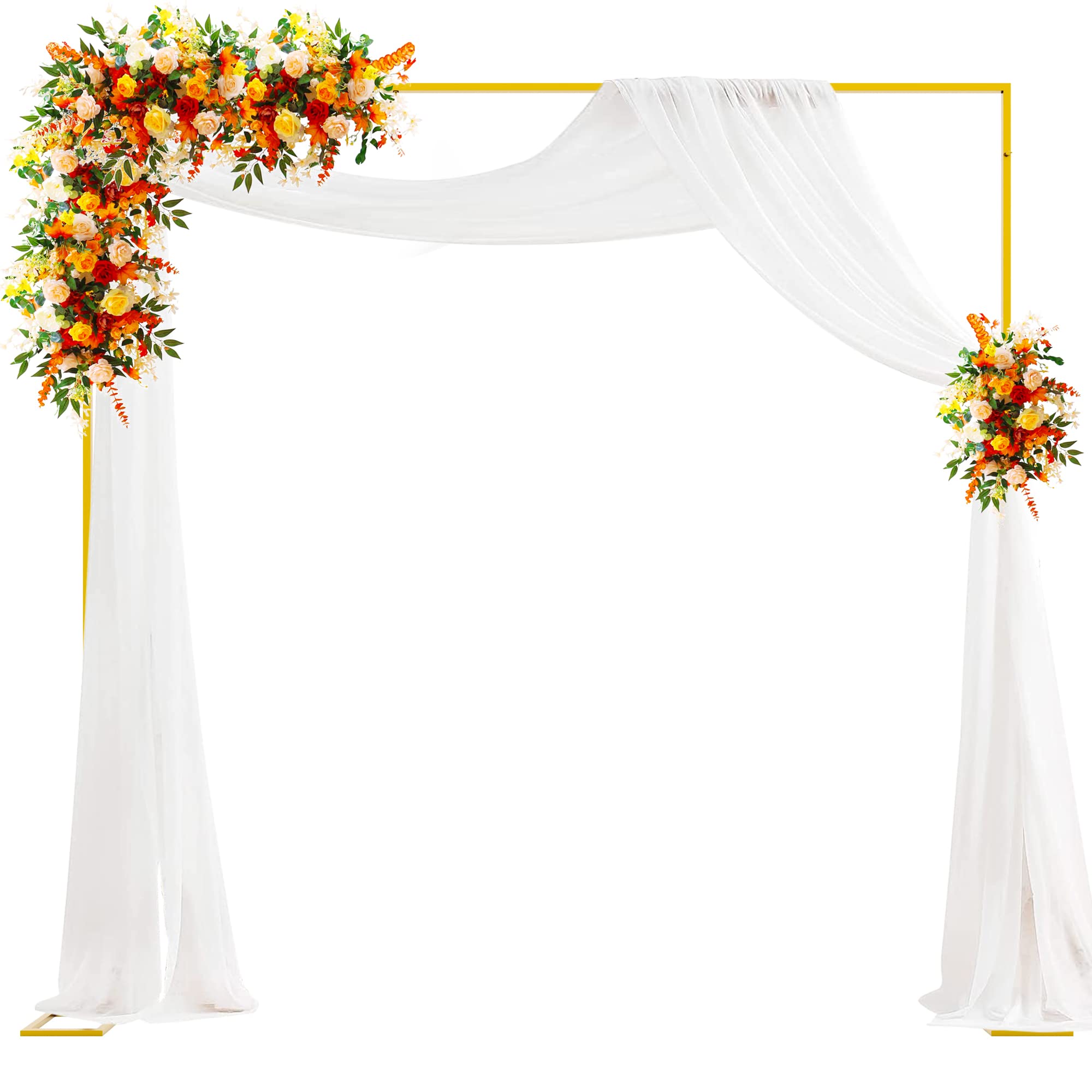 Backdrop Stand Heavy Duty 10x10 FT Pipe and Drape Backdrop Kit Black Portable Adjustable Square Metal Arch Stand Frame for Parties Wedding Photo Booth Background Decoration