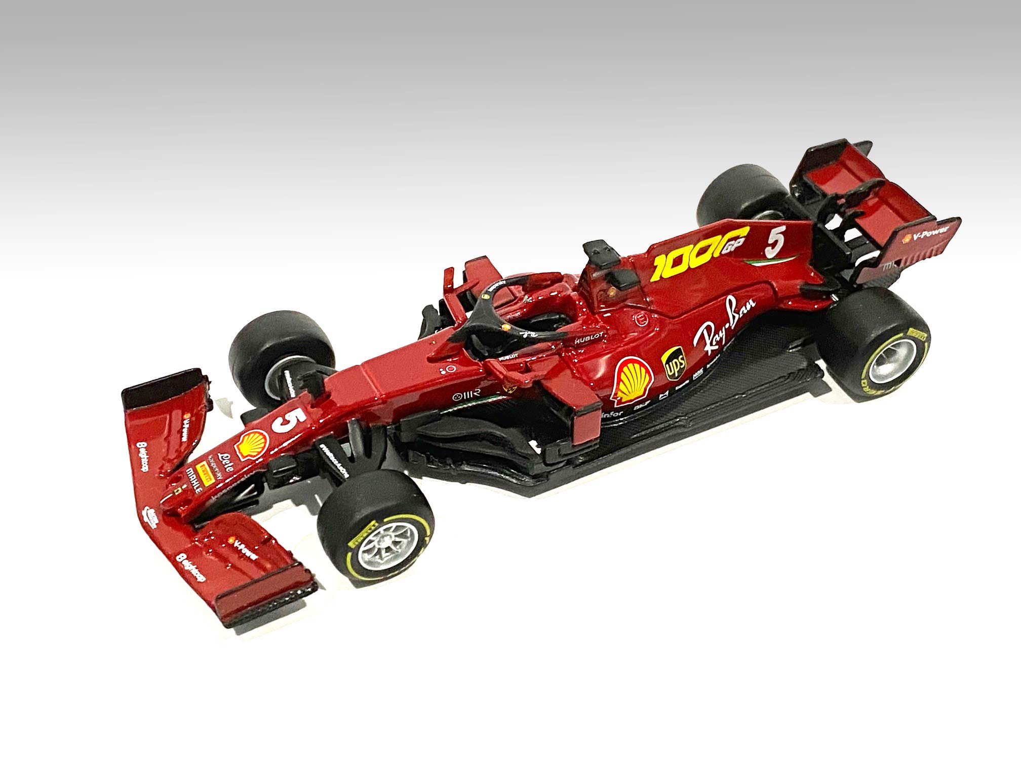 Bburago Model Car Sport 1:43 2020 Ferrari Racing SF1000 Formula One F1 5 Sebastian Vettel