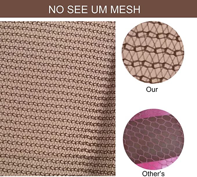 Aventik No-See-Um Camping Mosquito Net Bed Compact and Ultra-Light for Travel,Finest Holes Mesh 2000 Noseeum Netting for Camping and Hiking, Without Sleeping Mat (Single Brown Color, M)