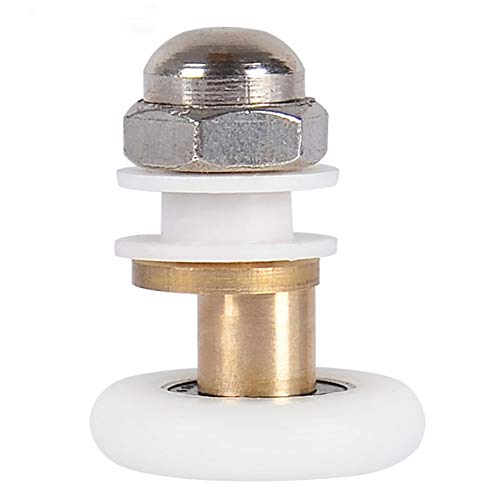 Bioristar Sliding Door Pulleys Glass Bearing Rollers Shower Door Rollers Replacement Sliding Door Rollers Shower Door Hardware Installation Kit (Diameter 27 mm)