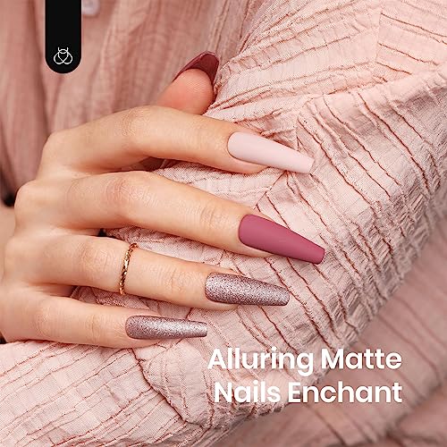 Beetles Matte Gel Top Coat - 15ML No Wipe Matte Top Coat U V Soak Off Nail Lamp Polish Matte Nail Polish Finish and Long Lasting Gift Set for Women Kit