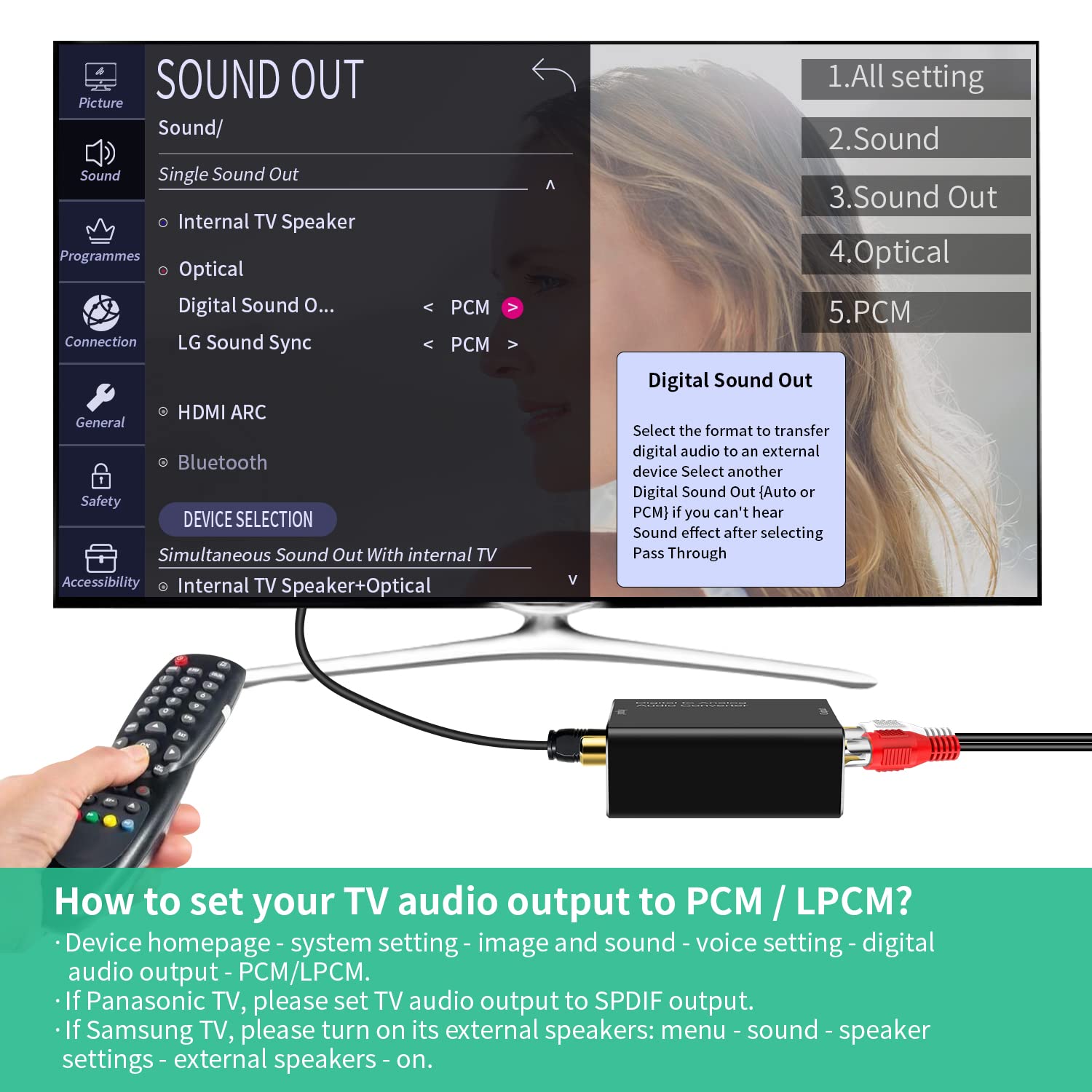 Giveet Digital to Analog Audio Converter, DAC Digital SPDIF Optical (Toslink) to Analog L/R RCA & 3.5mm AUX Stereo Audio Adapter with Optical Cable for TV Box DVD PS3/PS4 Xbox Amp Home Cinema