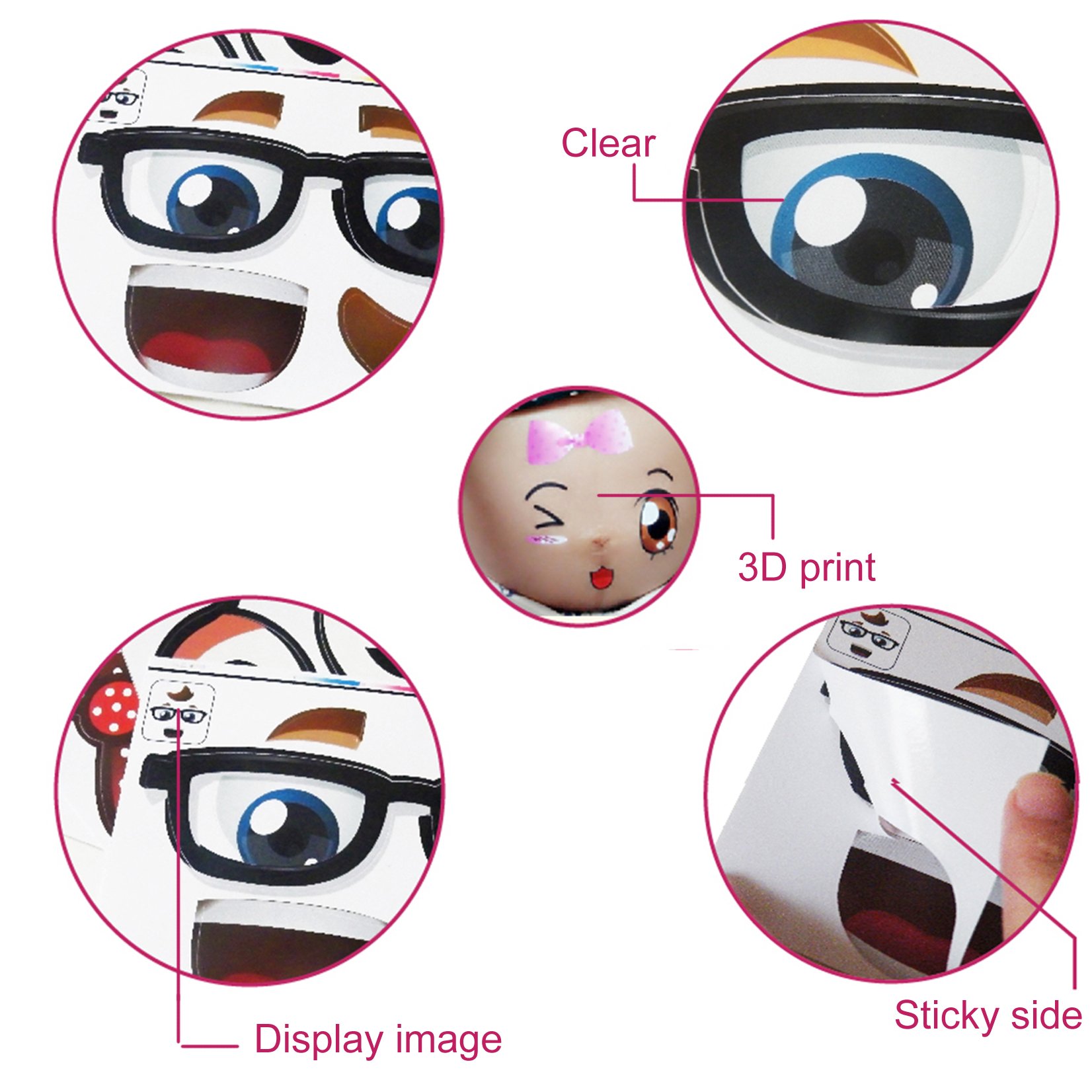 OLizee® Cute Facial Expressions Women Pregnancy Belly Stickers Maternity Photography Props(10 Sheets)