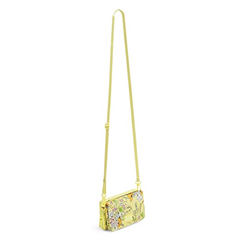 Vera Bradley Women's Recycled Lighten Up Reactive Compact Crossbody Purse With RFID Protection, Sunlit Garden, One Size