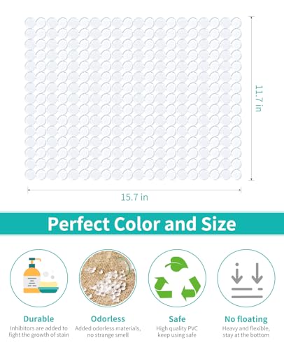 Bligli 2-Pack Kitchen Sink Mat: PVC Adjustable Sink Protector | Sink liner Pad | Dish Drying Mats, Easy to Clean & DIY Cut | 15.7 x 11.8 inch (Clear)